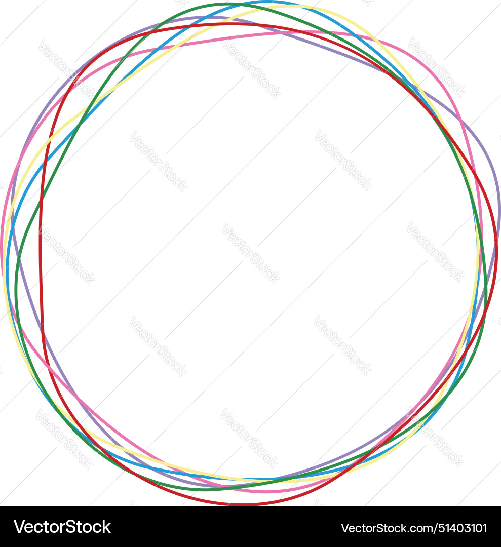 Abstract colorful circles circular shapes Vector Image