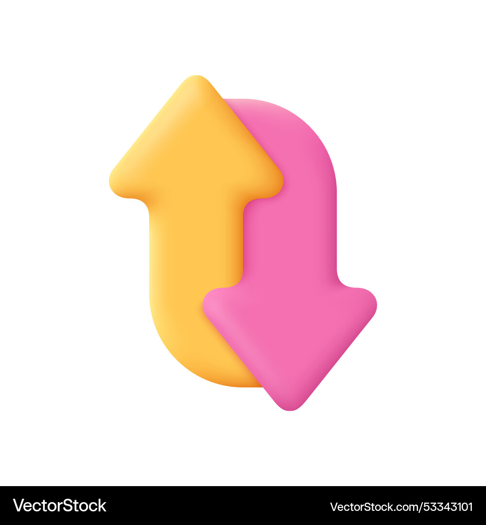 Double reverse arrows two moving towards Vector Image