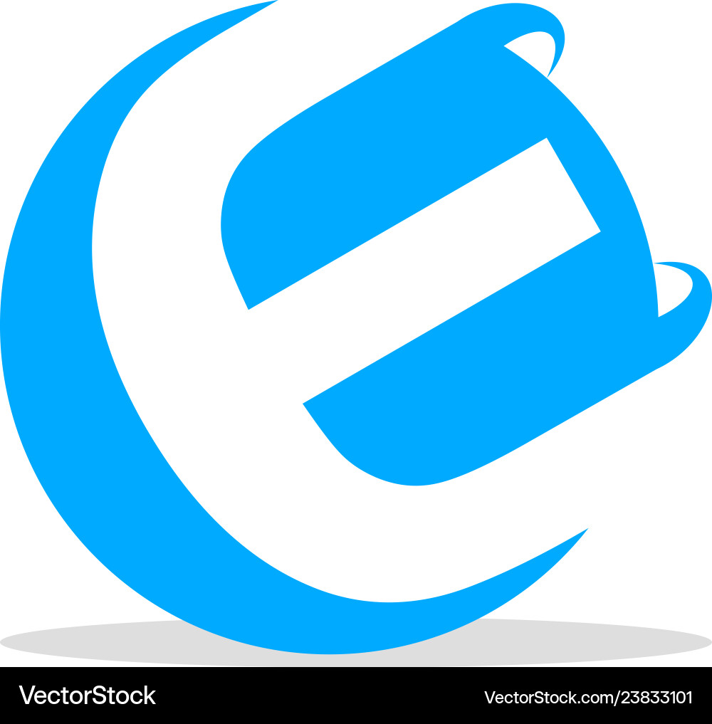 Blue Circle With E Logo
