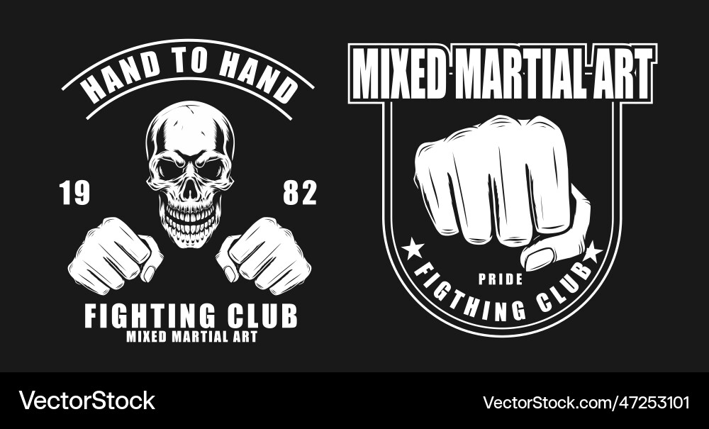 Mma design bundle Royalty Free Vector Image - VectorStock