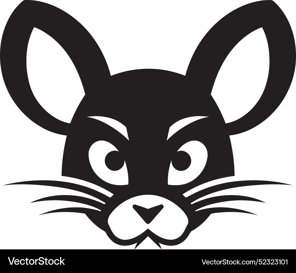 Outlined elegance mouse drawn symmetry bl Vector Image
