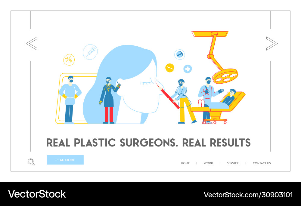 Rhinoplasty Correction Surgical Nose Royalty Free Vector
