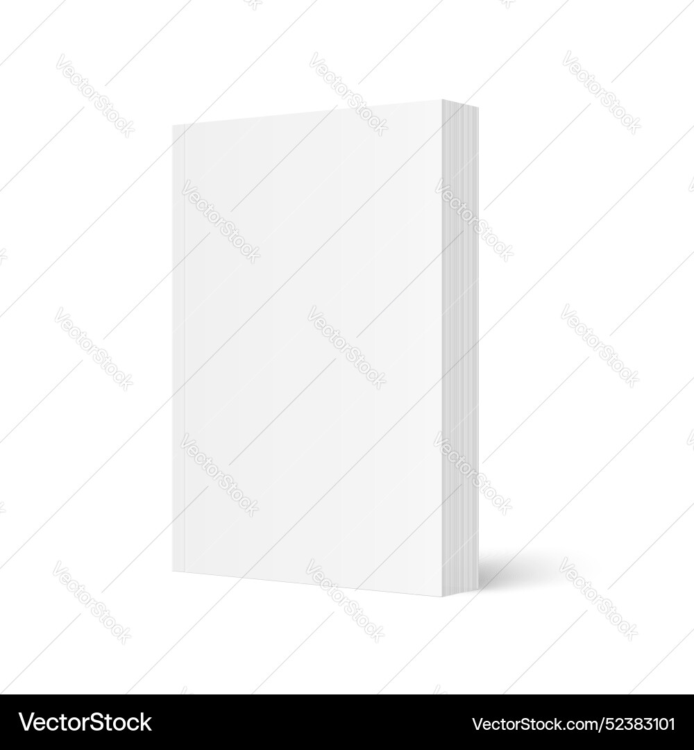 Standing Paperback Book Mockup Royalty Free Vector Image