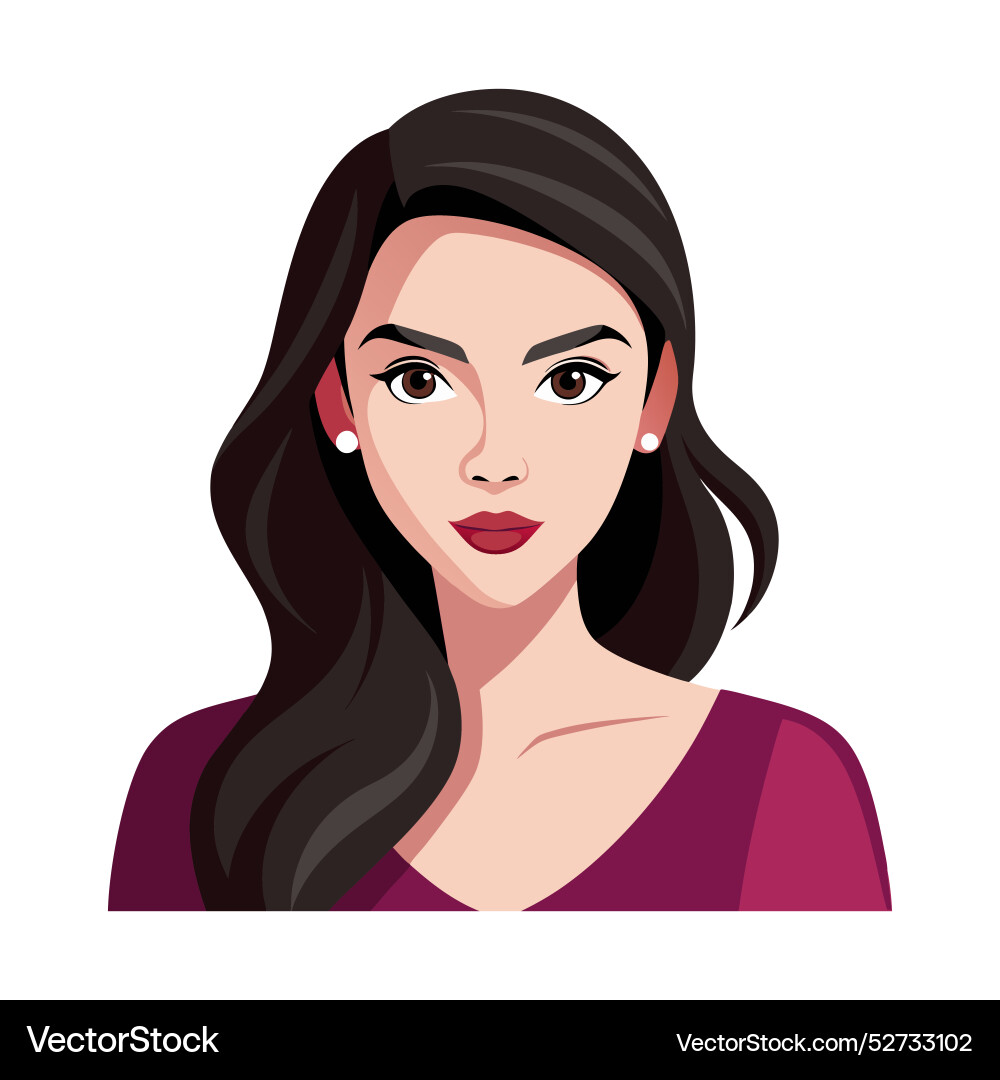 A beautiful young woman image Royalty Free Vector Image