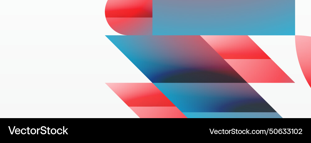 Assorted geometric shapes unite in a minimalistic Vector Image