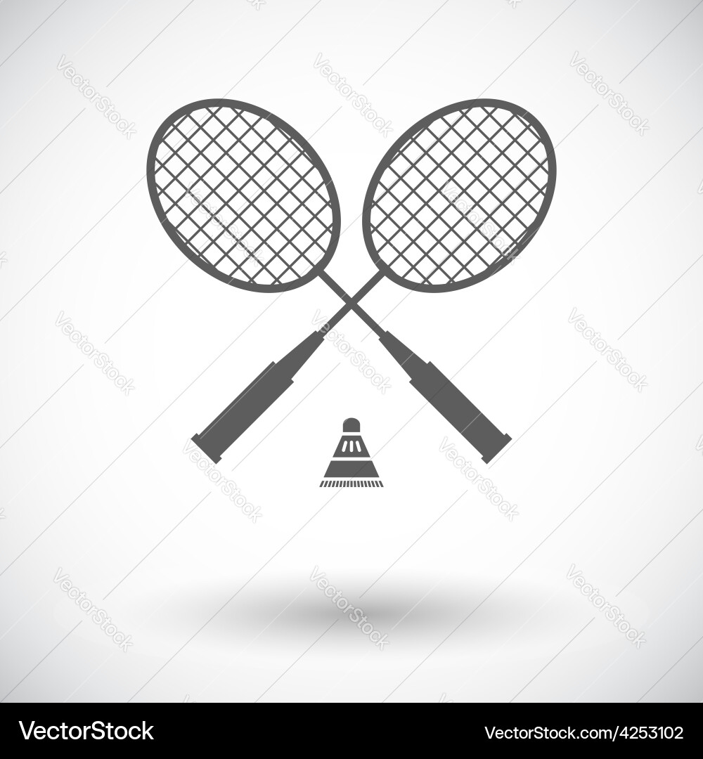 Badminton Racket Icon Royalty Free Vector Image