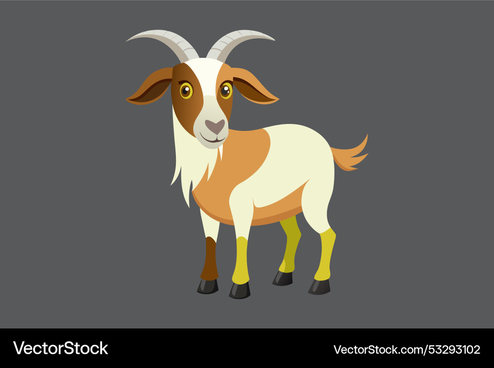 Boer goat color Royalty Free Vector Image - VectorStock