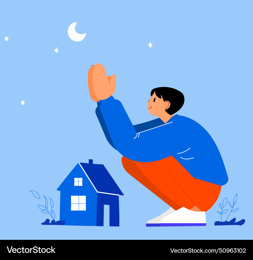 Boy remember family Royalty Free Vector Image - VectorStock