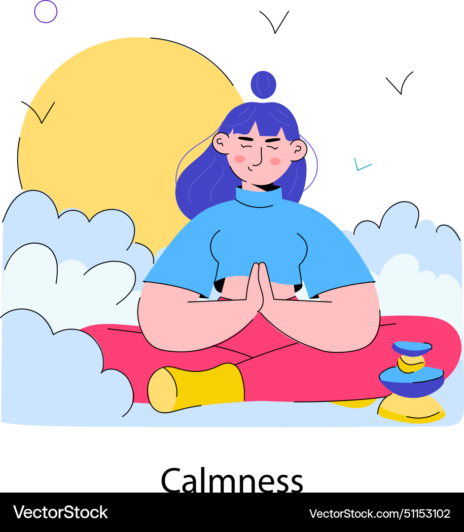 Calmness Royalty Free Vector Image - VectorStock