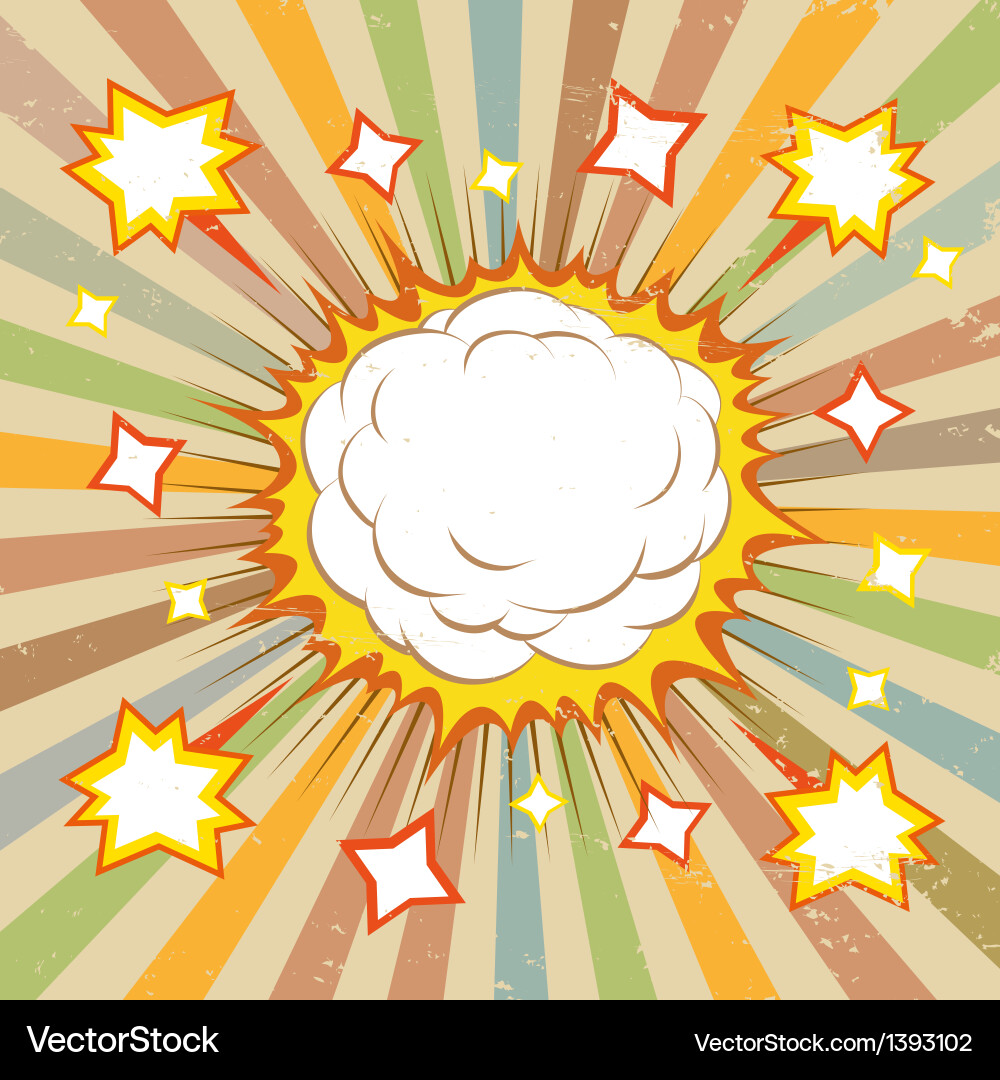 Comic Explosion Burst Royalty Free Vector Image