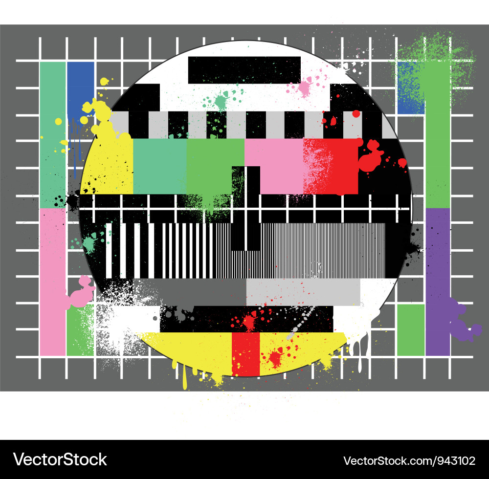 Grunge color test for tv Royalty Free Vector Image