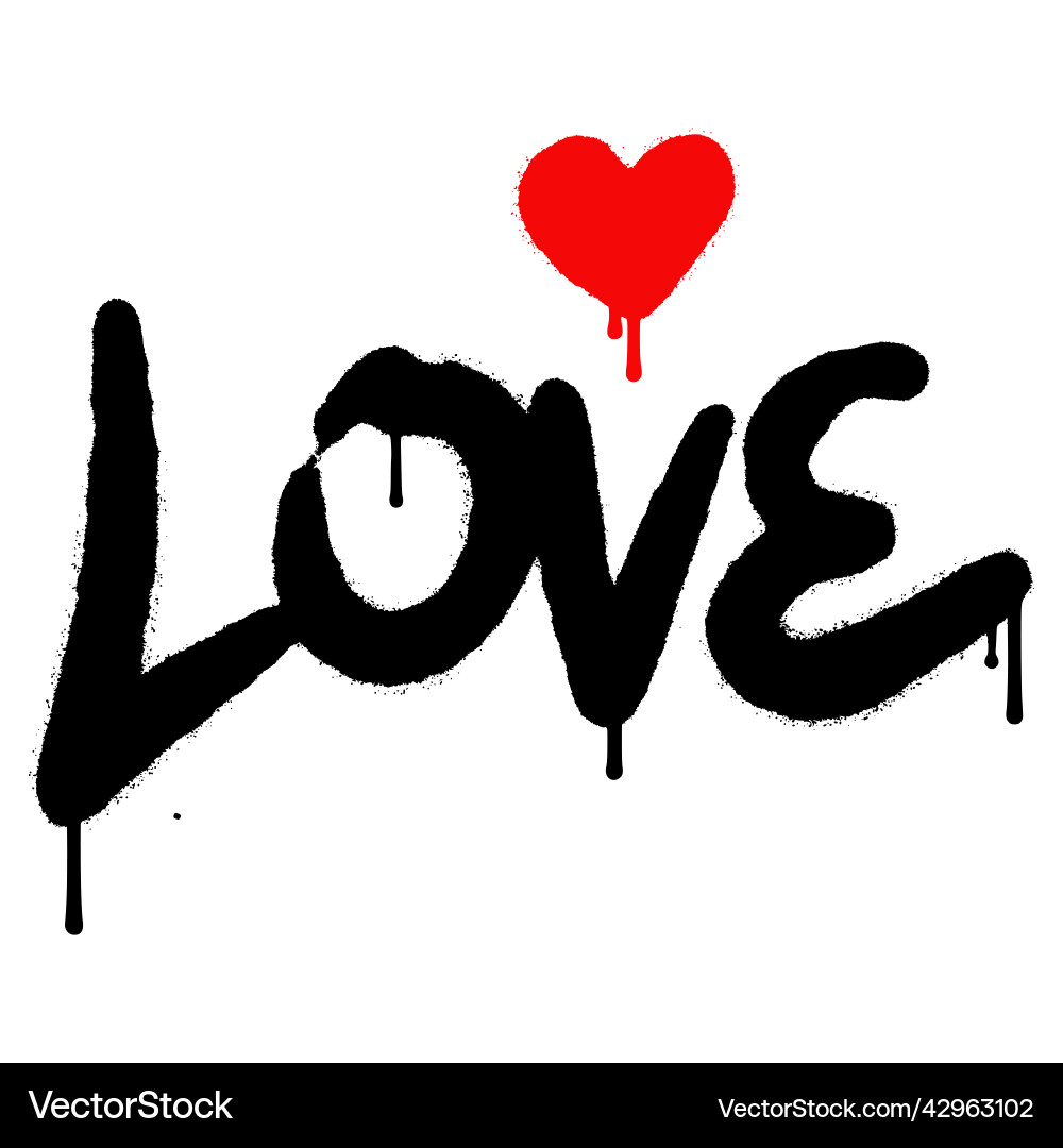 Spray Paint Love Word Art Royalty Free Vector Image