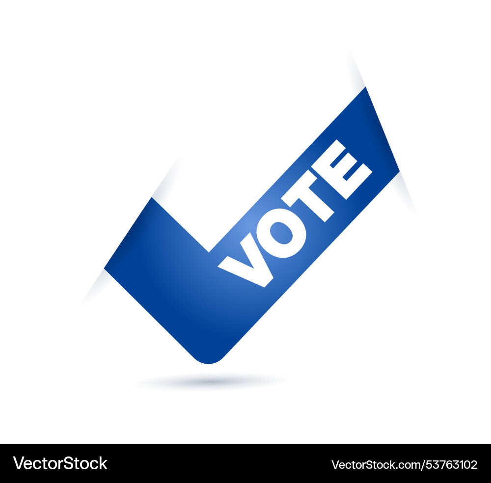 Voting symbols design template elections Vector Image