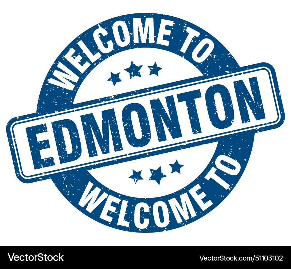 Welcome to edmonton stamp round sign Royalty Free Vector