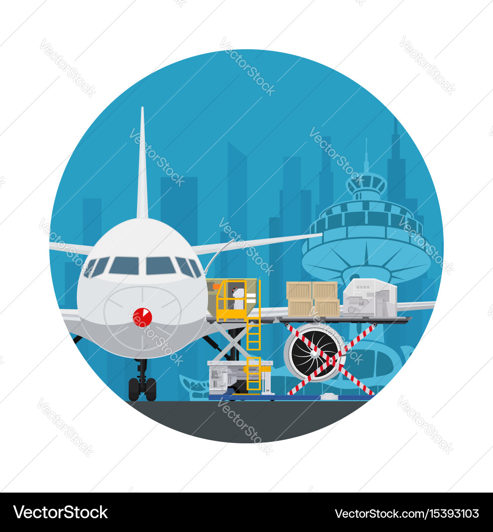 Air Cargo & Freight Logistics Royalty Free Vector Image