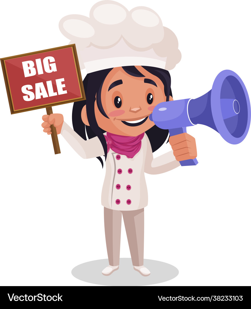 Bakery girl cartoon character Royalty Free Vector Image