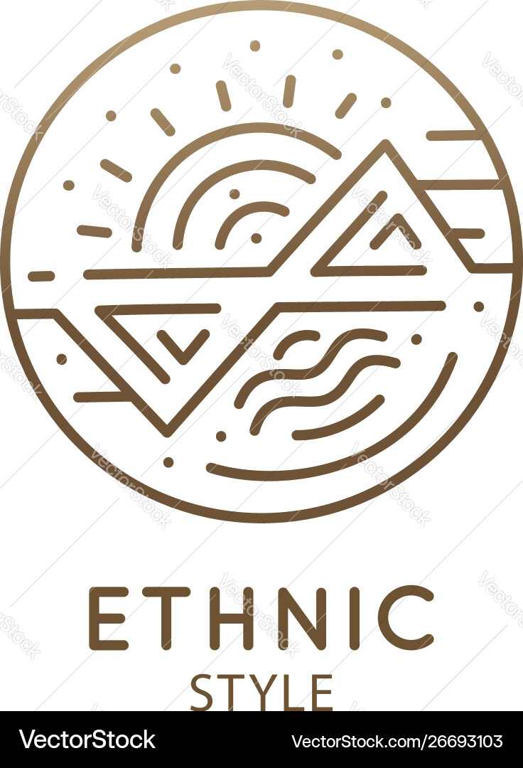 Esoteric geometric logo Royalty Free Vector Image