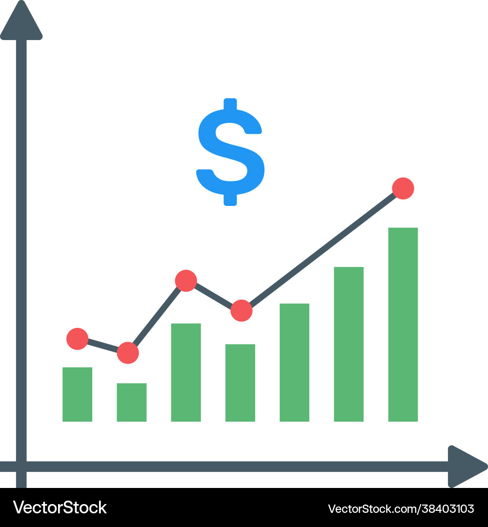 Financial chart Royalty Free Vector Image - VectorStock