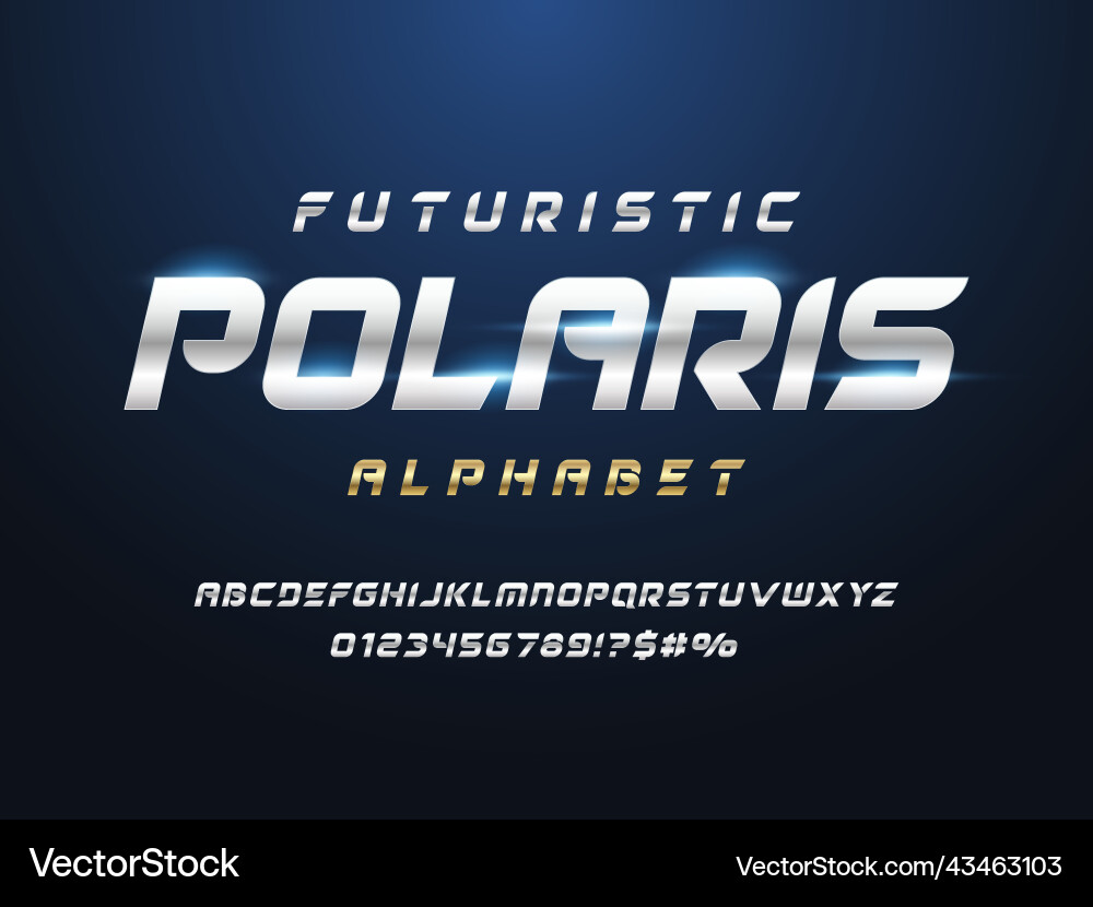 Futuristic font Royalty Free Vector Image - VectorStock