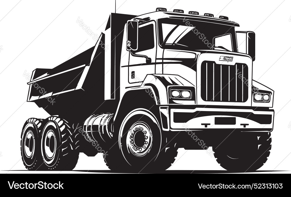 Industrial iconography black dumper icon dump Vector Image