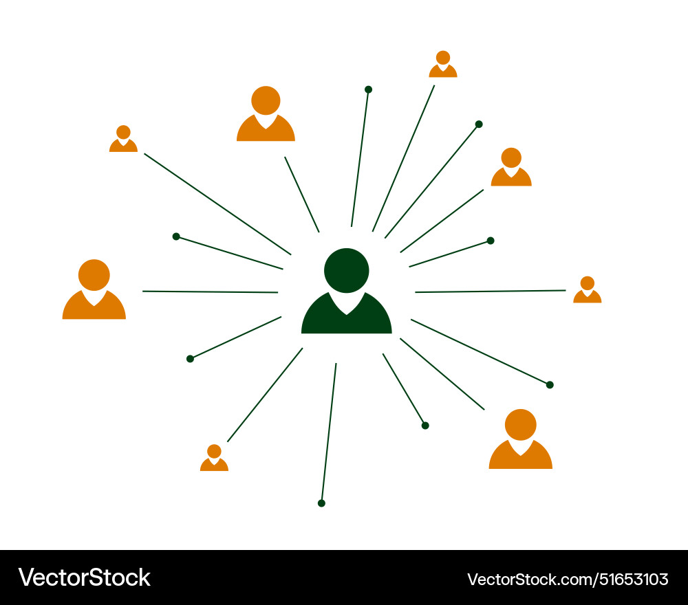 People web community networking diagram template Vector Image