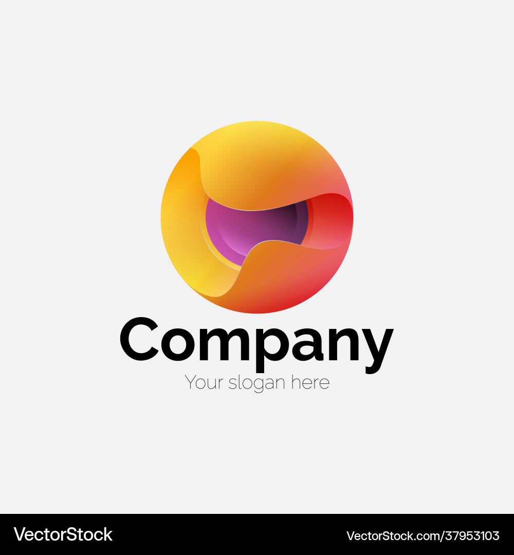 Sphere based logotype Royalty Free Vector Image