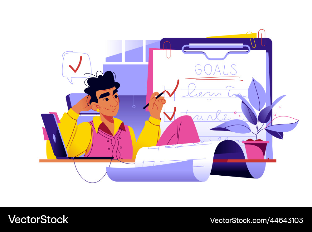Strategic planning and goal setting Royalty Free Vector