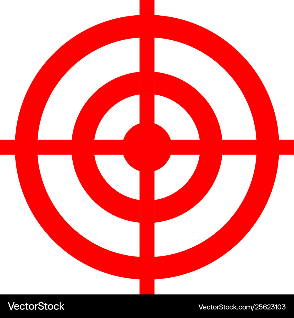Target aim icon symbol - cross sign Royalty Free Vector