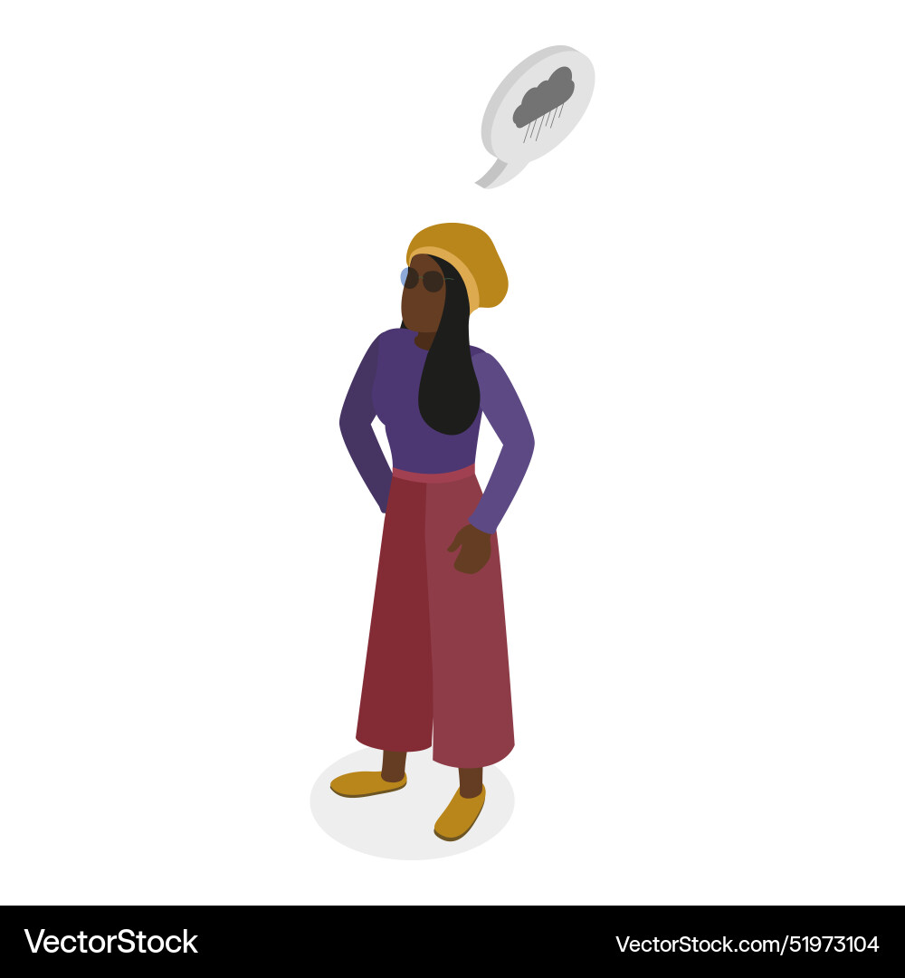 3d isometric flat of human Royalty Free Vector Image