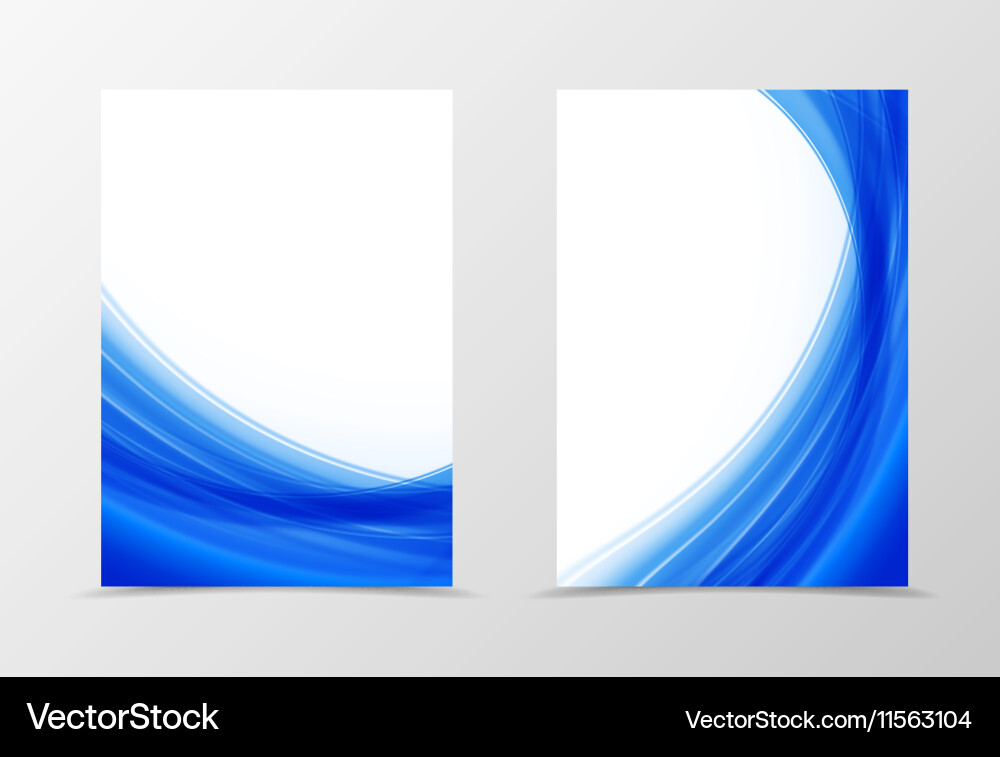 Dynamic Blue Wave Flyer Template – Royalty-Free Vector | VectorStock