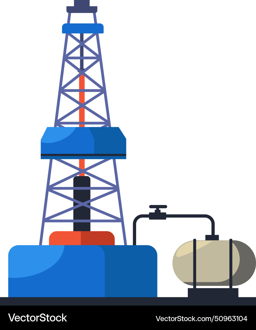 Industrial oil rig icon Royalty Free Vector Image