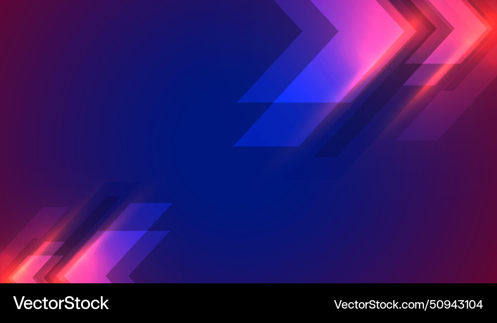 Modern and shiny geometric arrow backdrop for Vector Image