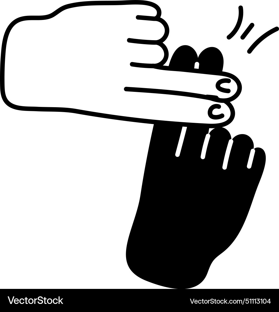 Shocker hand Royalty Free Vector Image - VectorStock