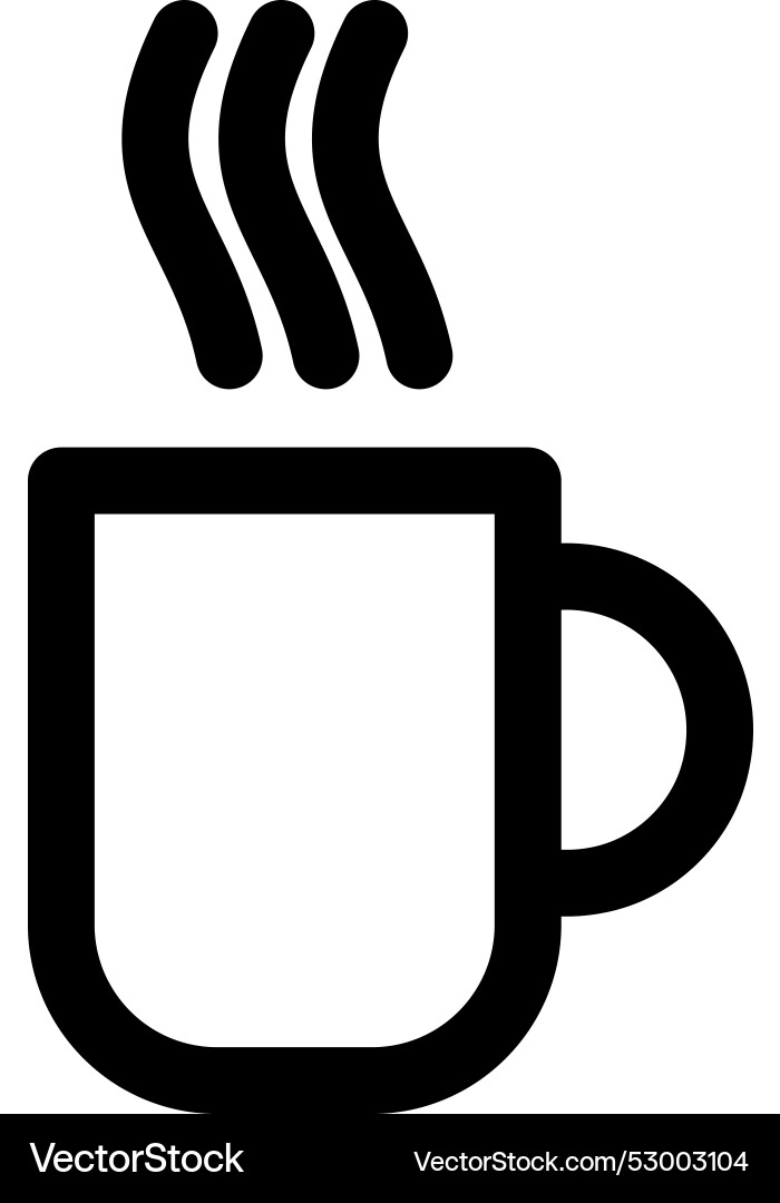 Simple minimalist icon of a cup coffee Royalty Free Vector