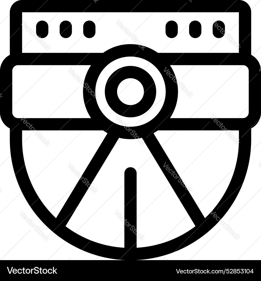 Smart cctv camera monitoring system icon Vector Image