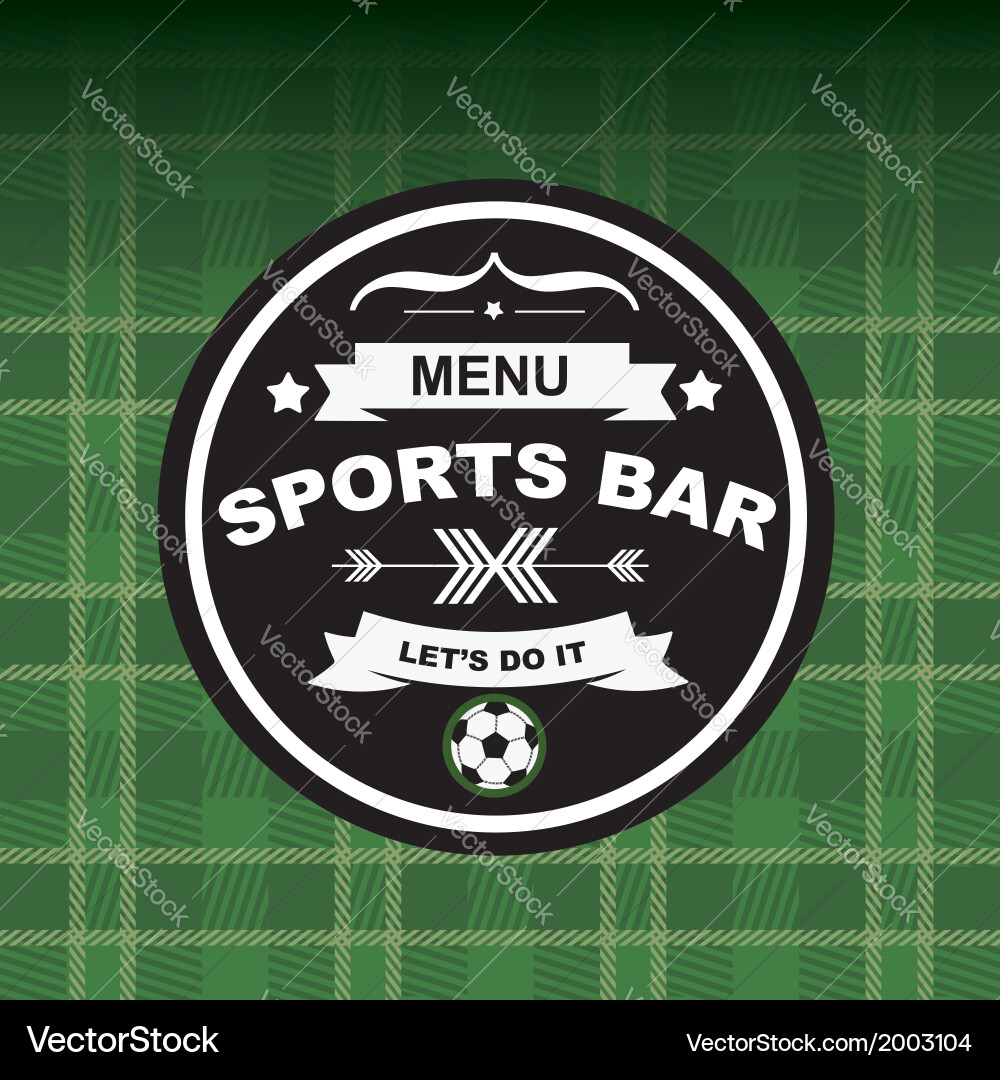 Sports bar menu template design Royalty Free Vector Image