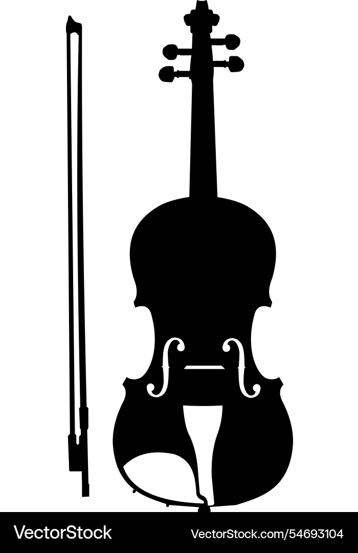 Violin silhouette Royalty Free Vector Image - VectorStock