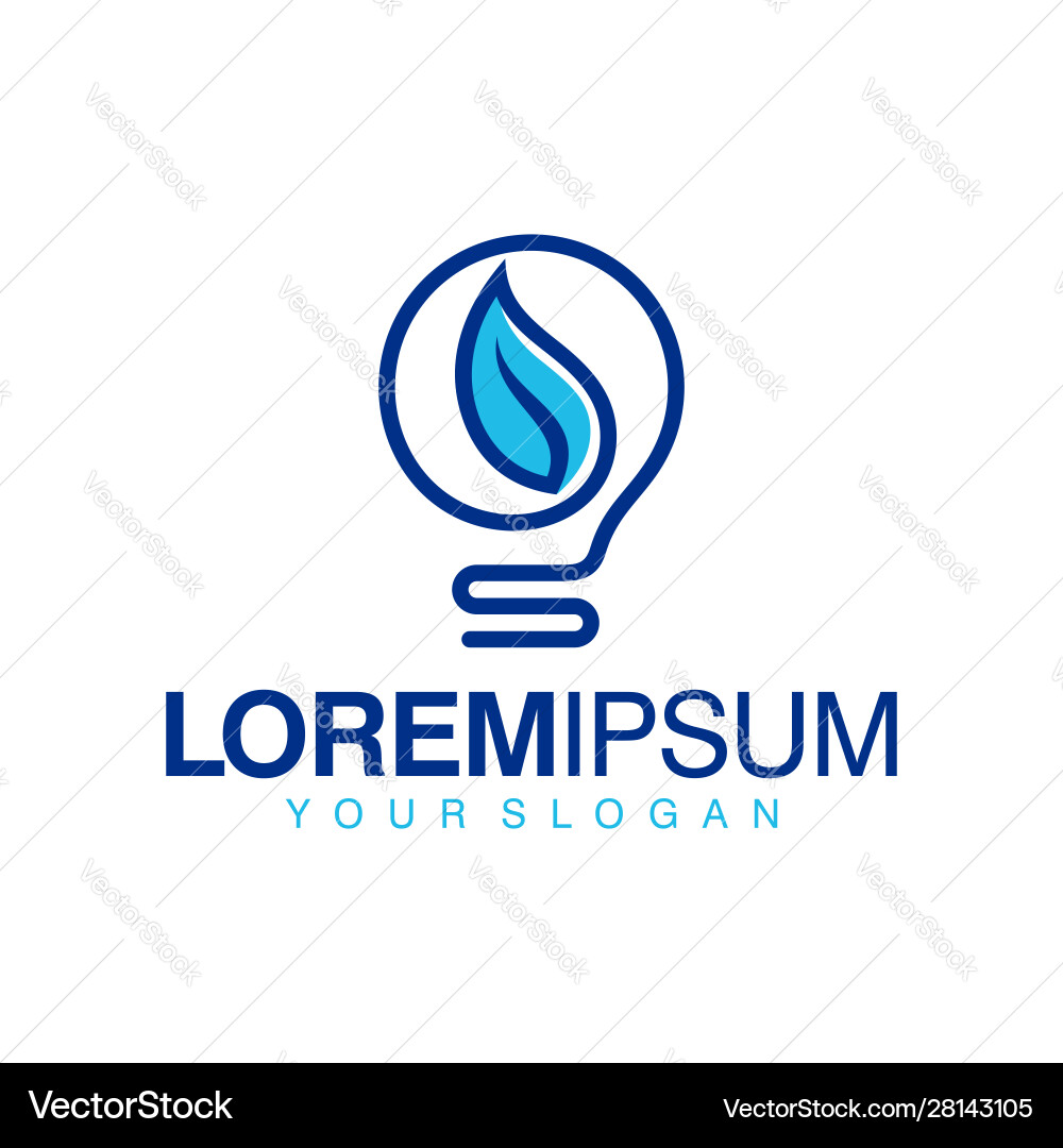 Abstract natural lamp logo design template Vector Image