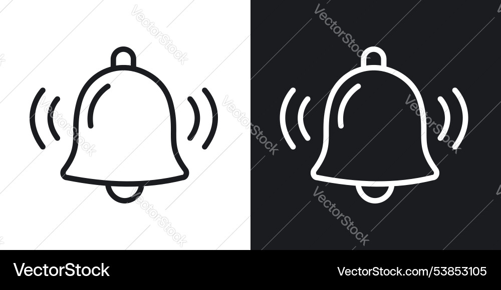 Bell icon set Royalty Free Vector Image - VectorStock