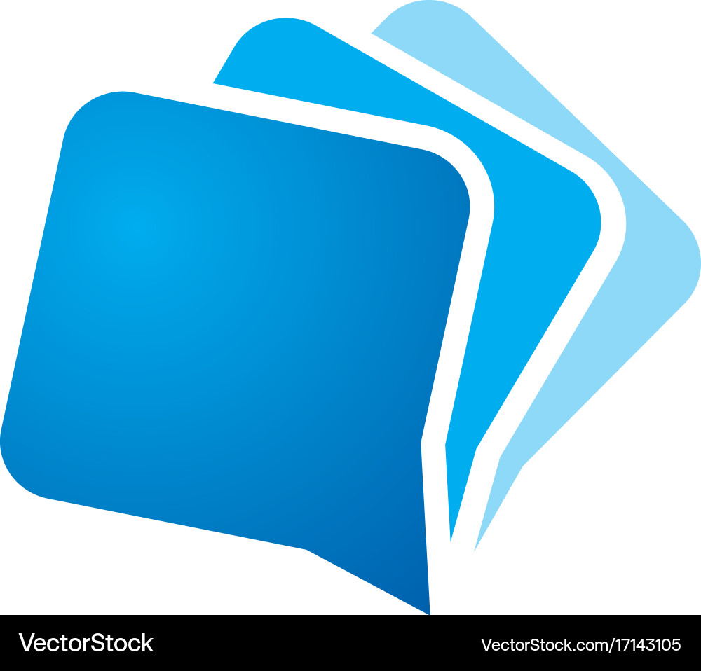 Blue Speech Bubble Icon Royalty Free Vector Image