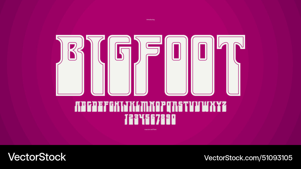 Bold and strong geometric font for logos Vector Image