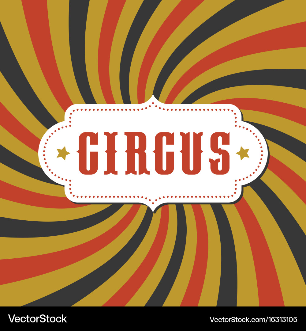 Circus typography alphabet with vintage board Vector Image