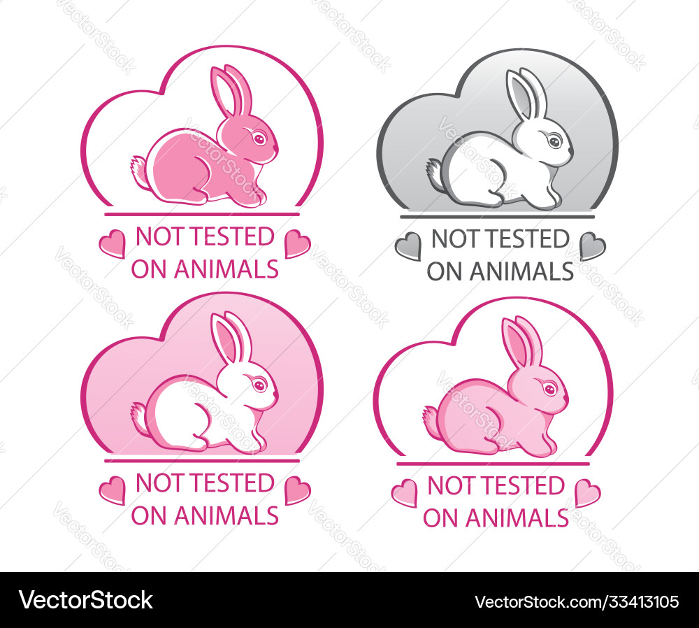 Cruelty-Free Animal Testing Badge Royalty Free Vector Image