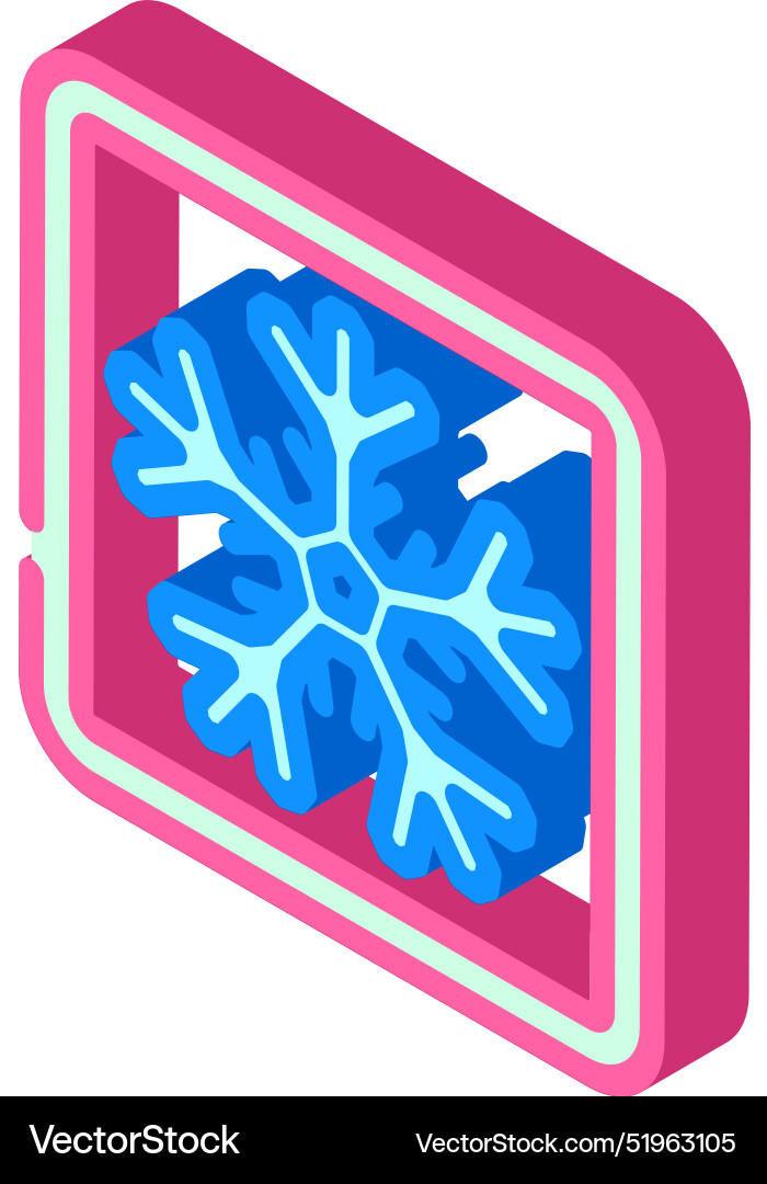 Keep refrigerated product label warning isometric Vector Image