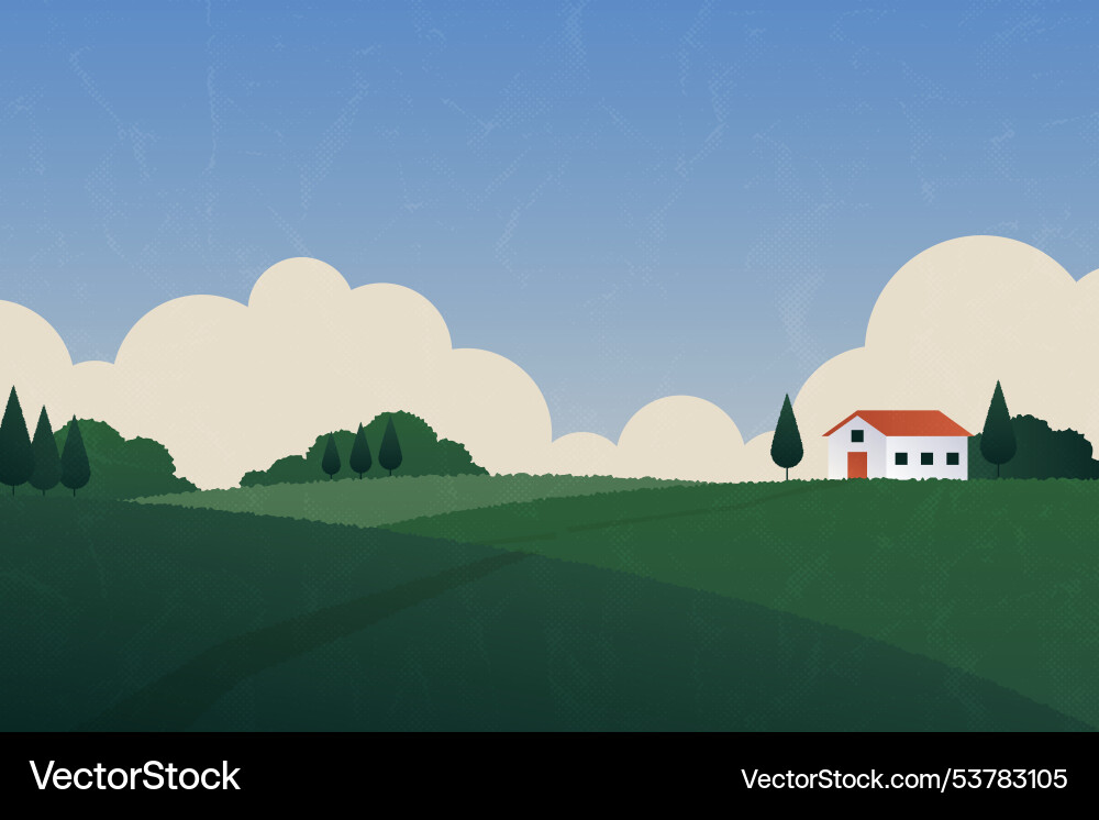 Minimal nature landscape geometric contemporary Vector Image