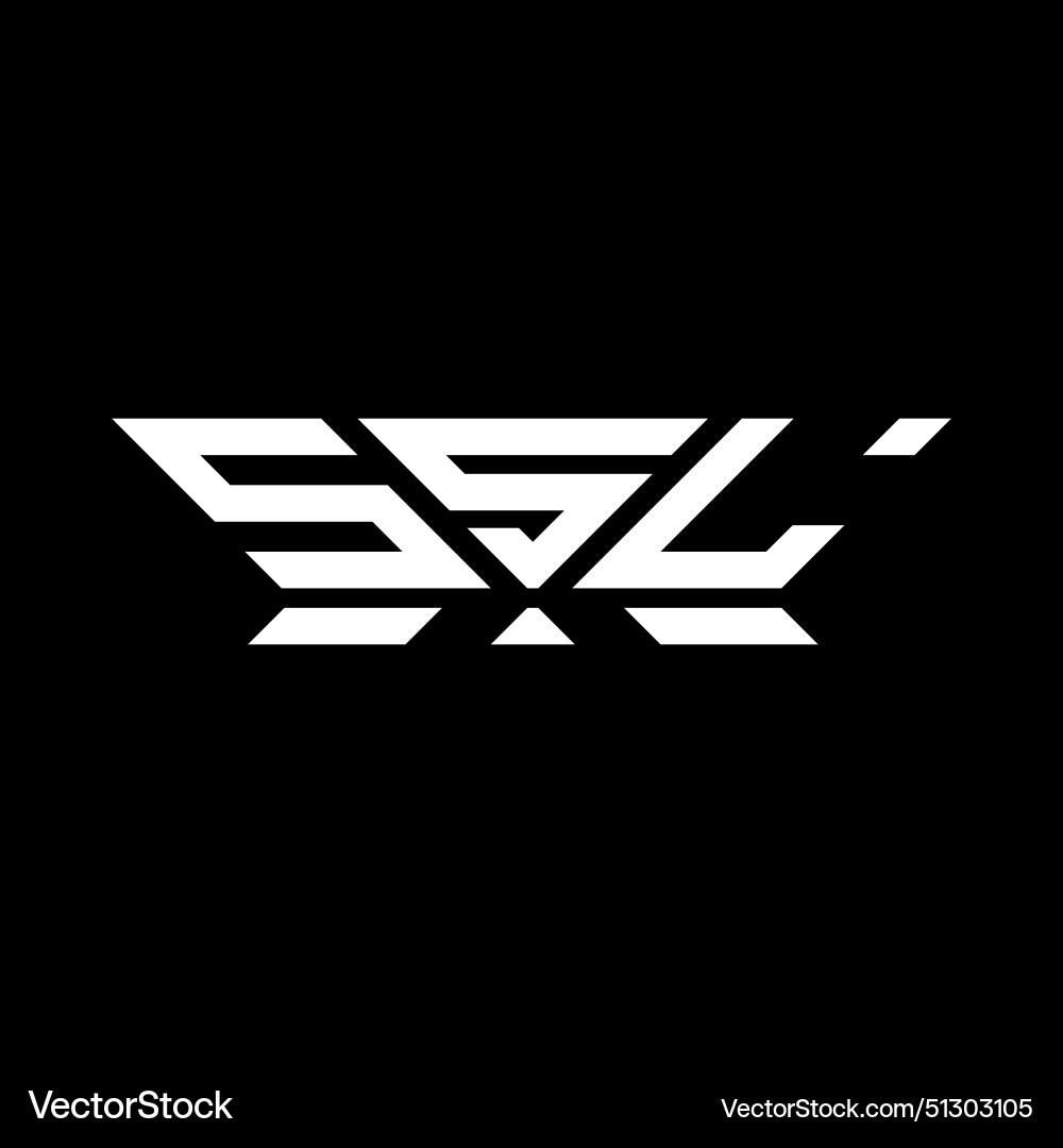 Ssl letter logo design simple and modern Vector Image