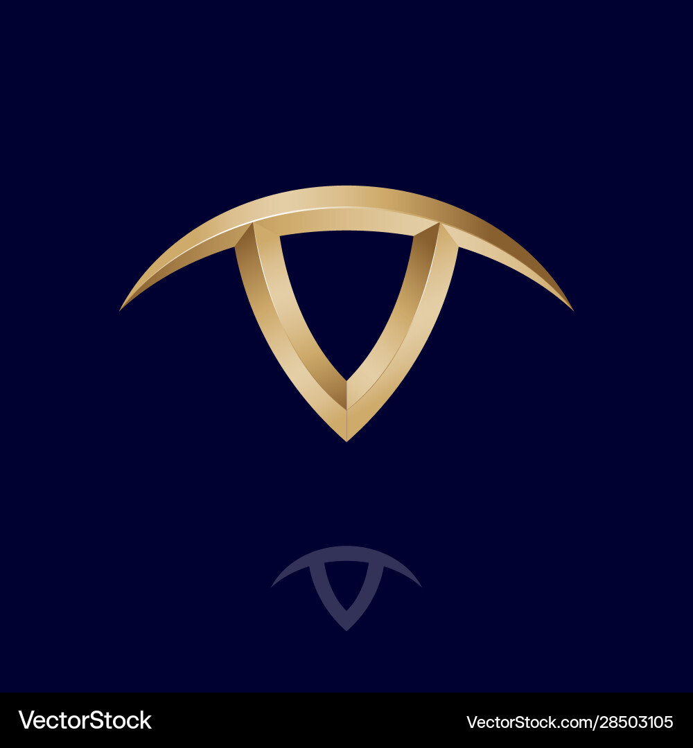Taurus Bull Monogram Logo Royalty Free Vector Image