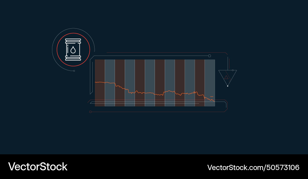 A simple infographic about the falling price Vector Image