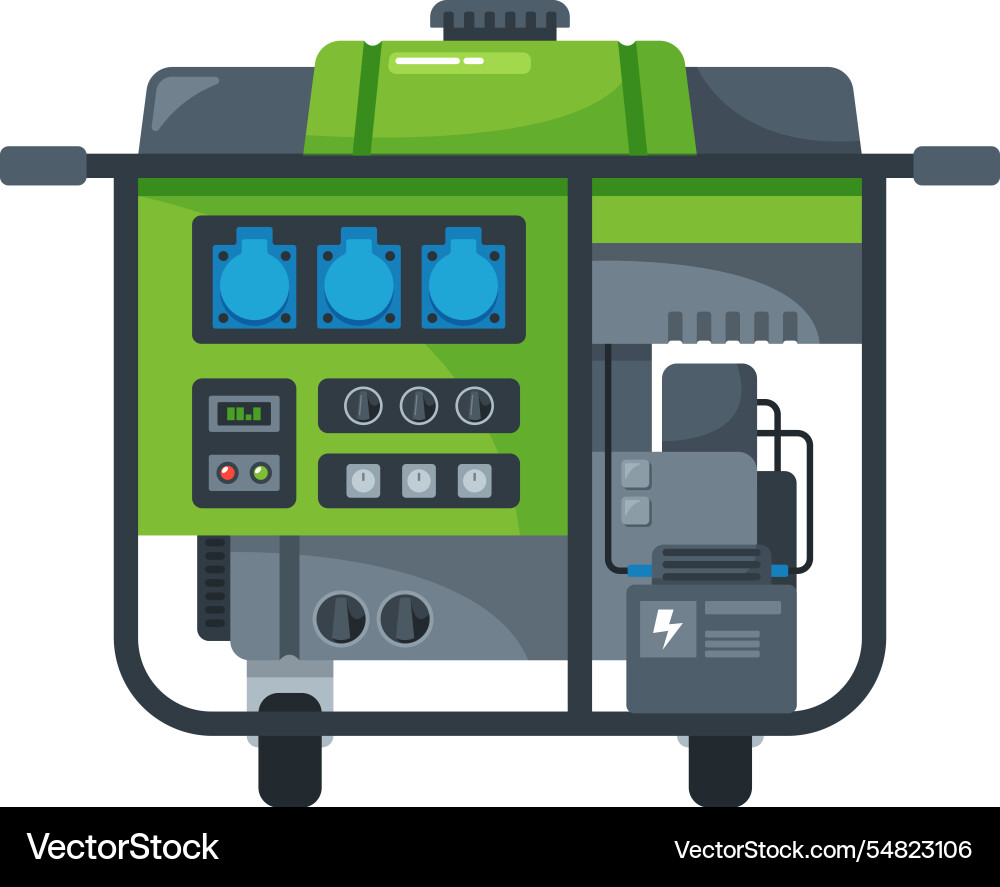 Generator portable electric power supply Vector Image