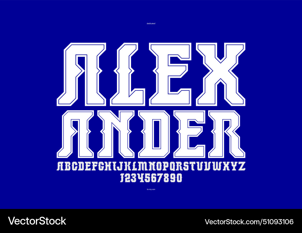 Medieval vintage strong gothic font for emblems Vector Image